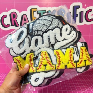 Mama Chenille Patch, Football Mom Iron on Patch, T-shirt Patch, Heat ...