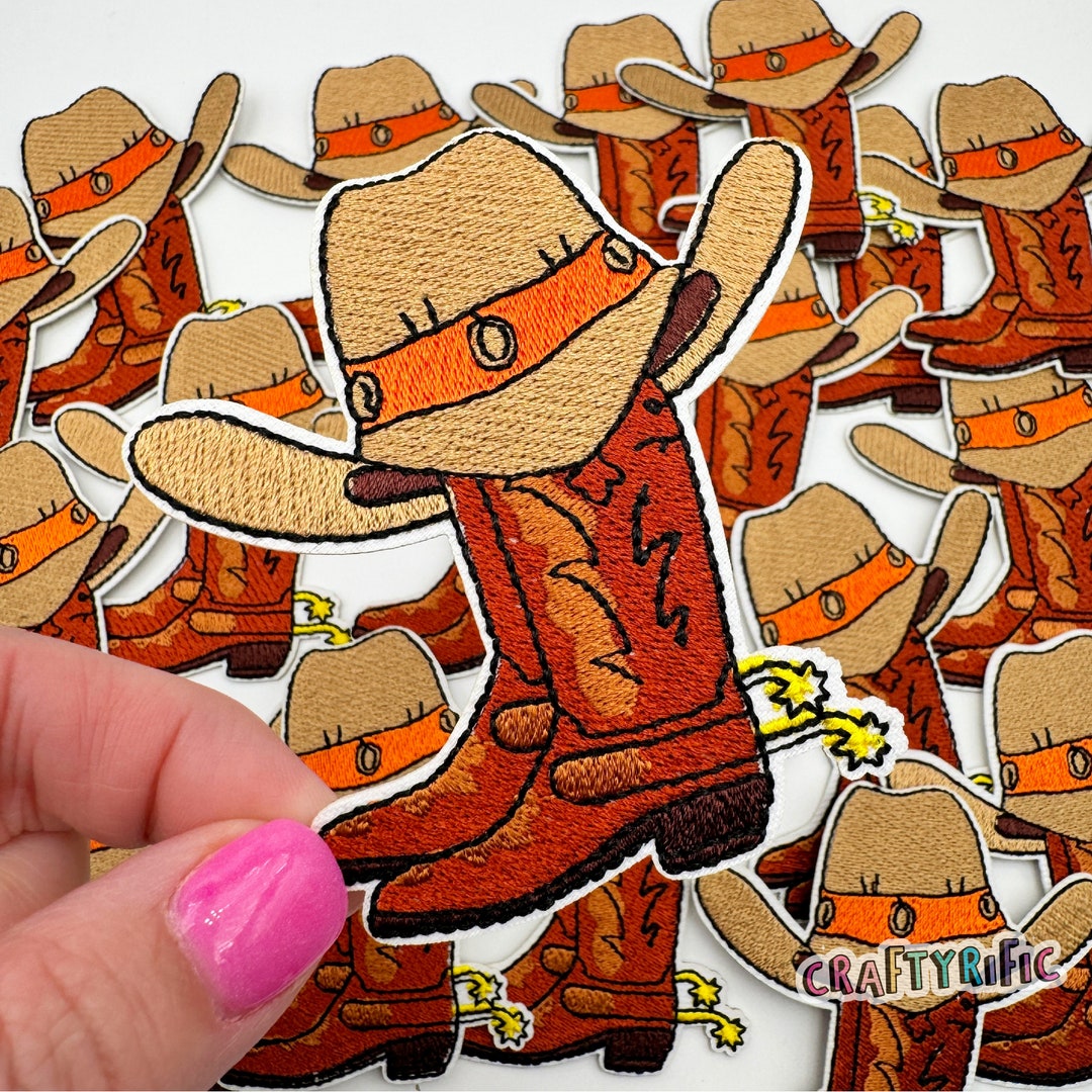 Cowboy Boots Patch, Western Patch, Rodeo Patch, Cowgirl Patch, Trucker ...
