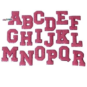 Bubblegum Pink Varsity Letter Patch, 3" Inch Letter Patch, Chenille ...