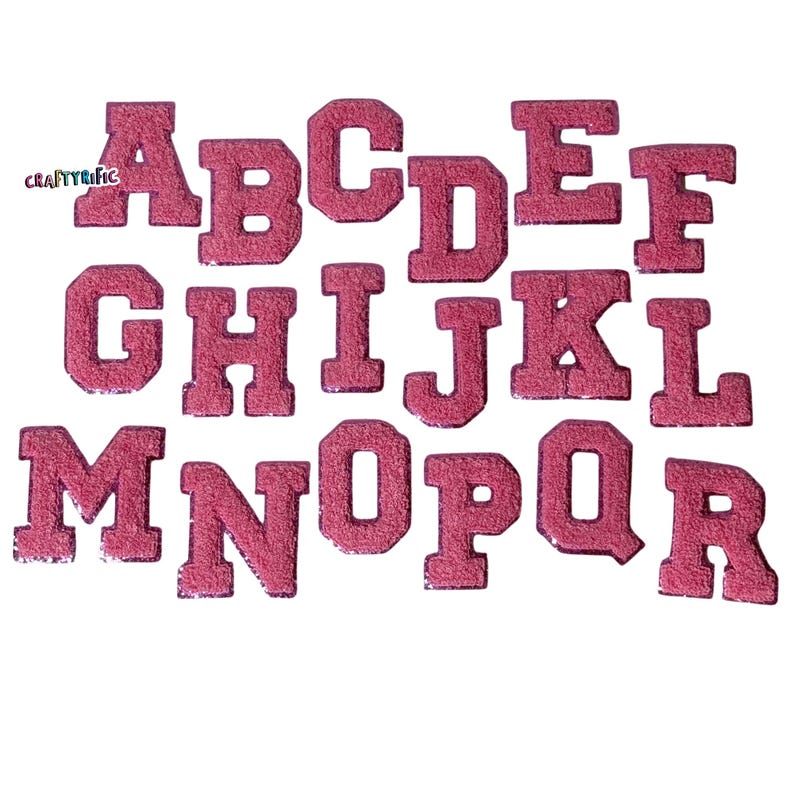 Bubblegum Pink Varsity Letter Patch, 3" Inch Letter Patch, Chenille ...