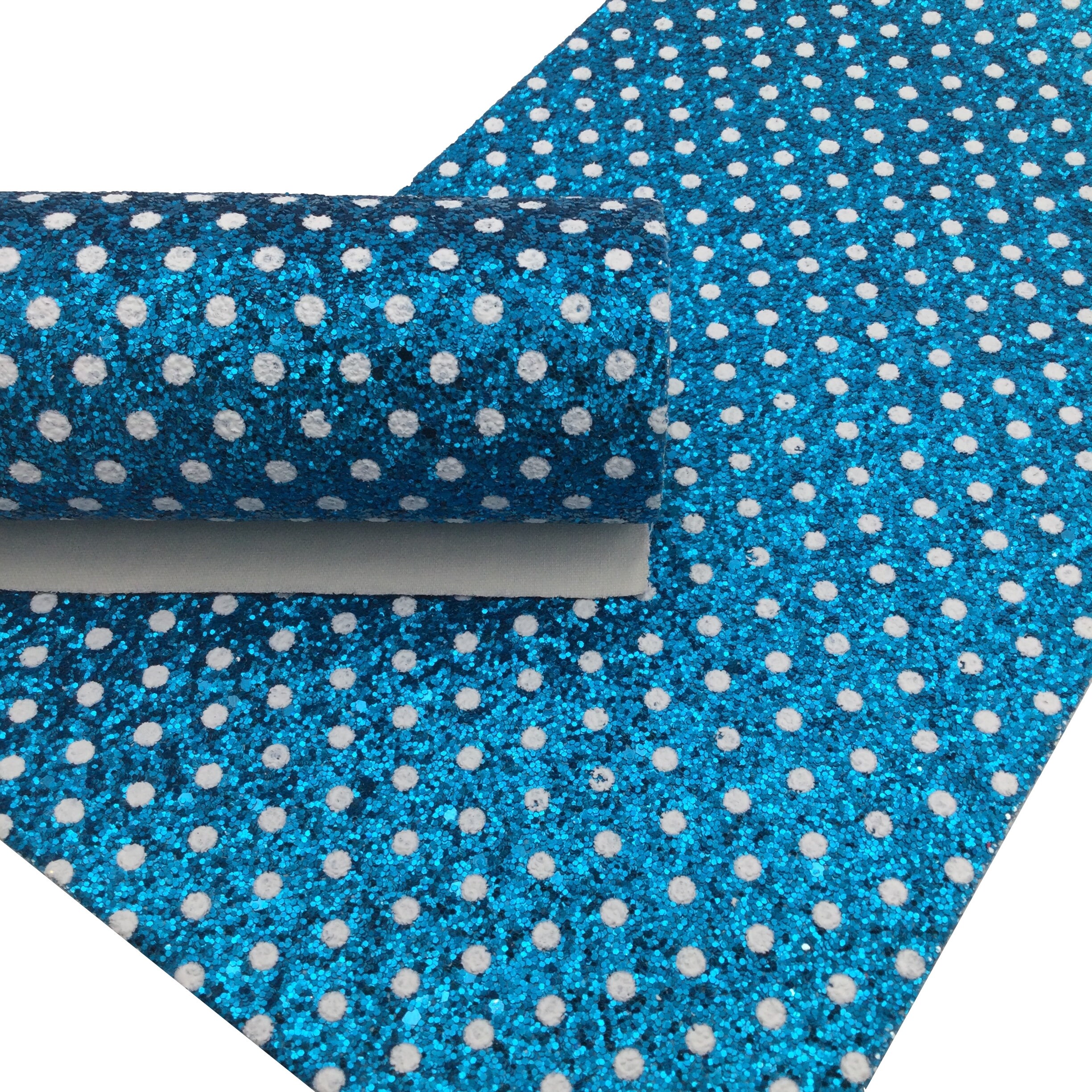 Turquoise Glitter Polka Dots
