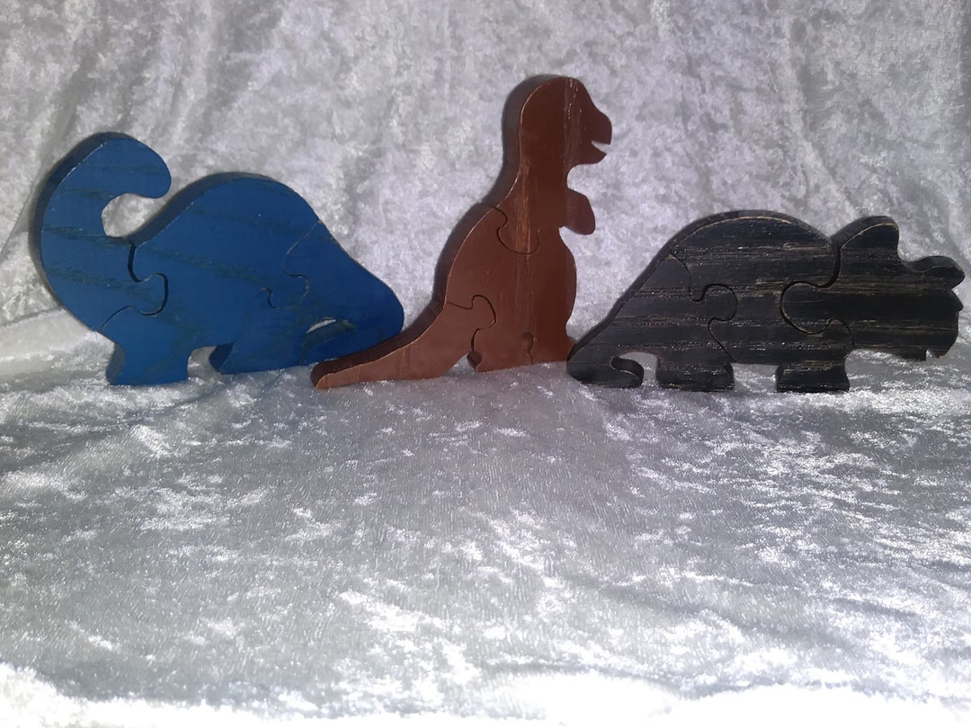 Dino Trio Puzzles - Etsy