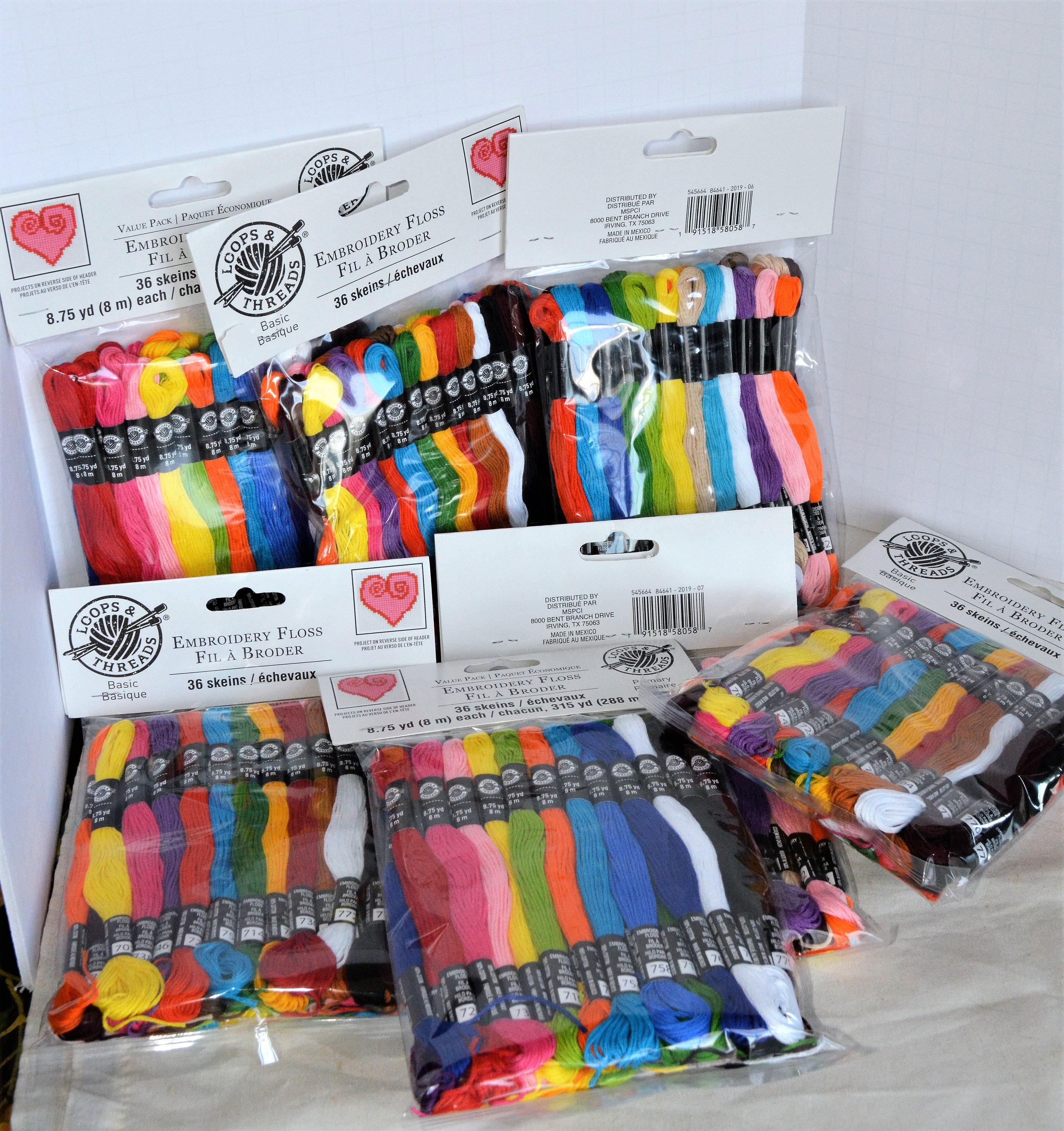 Embroidery Floss by Loops & Threads, 36 Skeins of Embroidery Floss ...