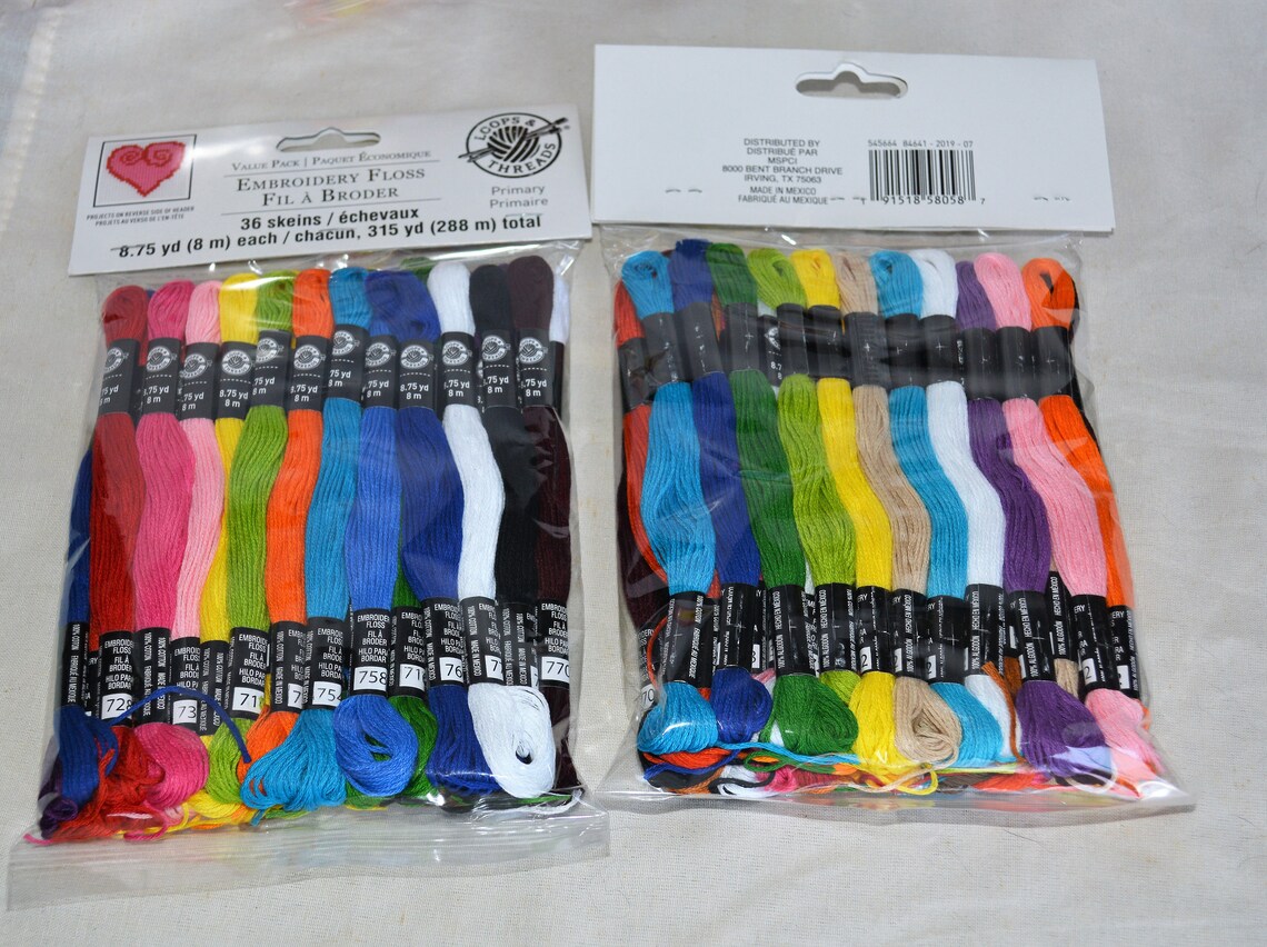 Embroidery Floss by Loops & Threads, 36 Skeins of Embroidery Floss ...