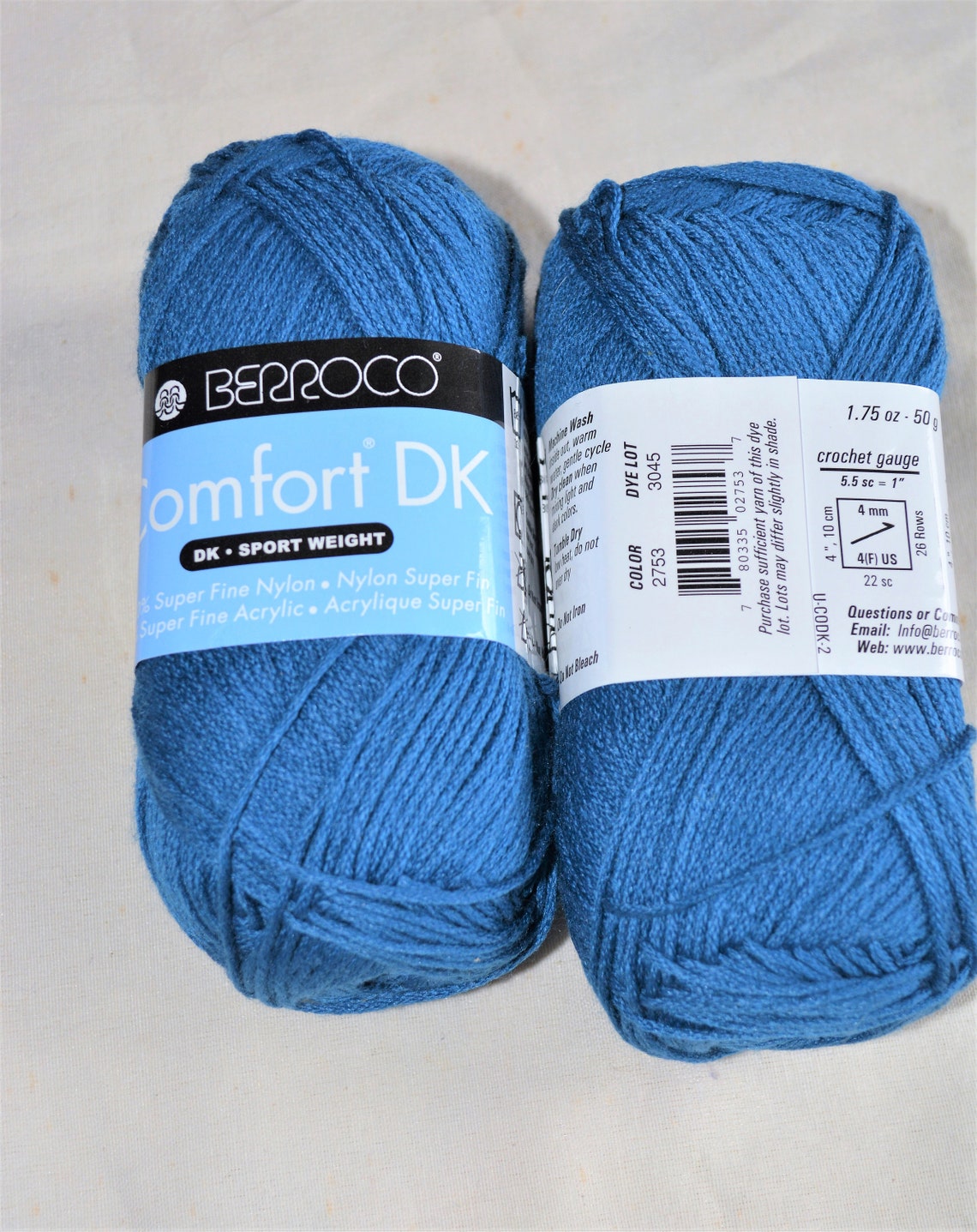 Berroco Comfort DK Yarn, Blue, Nylon Acrylic Blend - Etsy