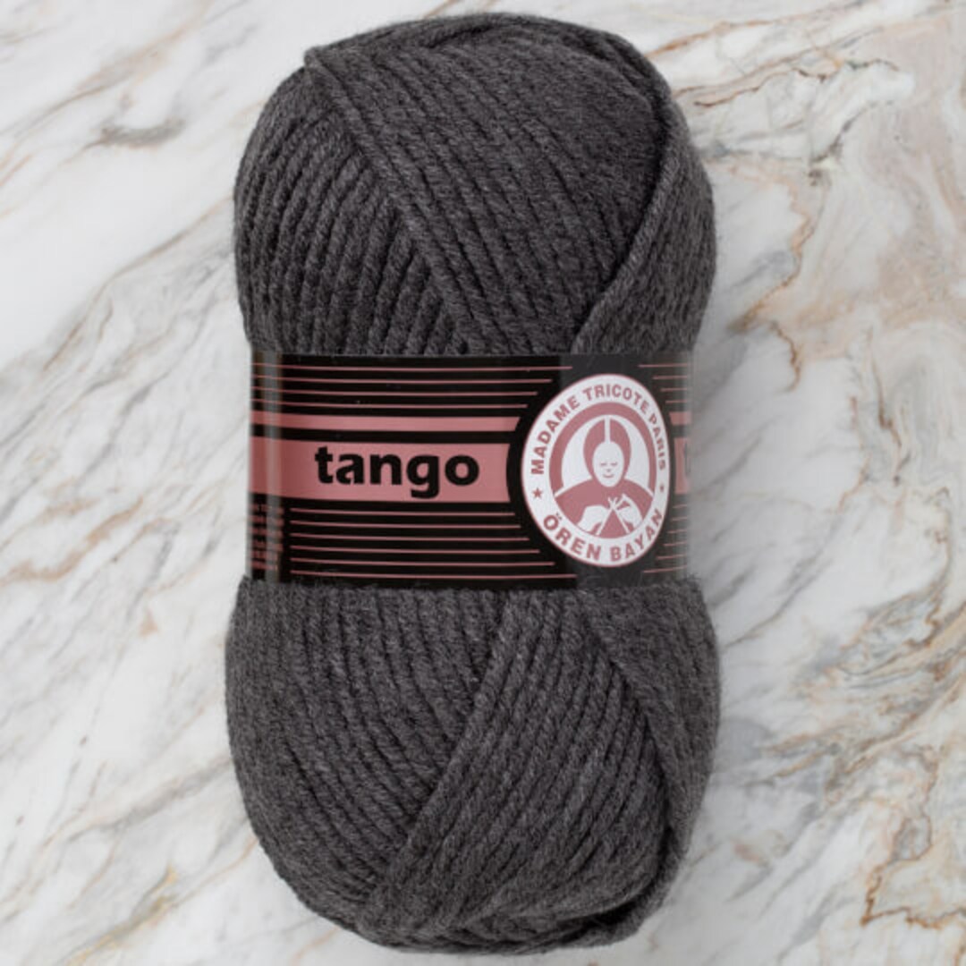 Tango Knitting Yarn, Smoked Grey Color, 100 % Acrylic Yarn, Vegan Yarn ...