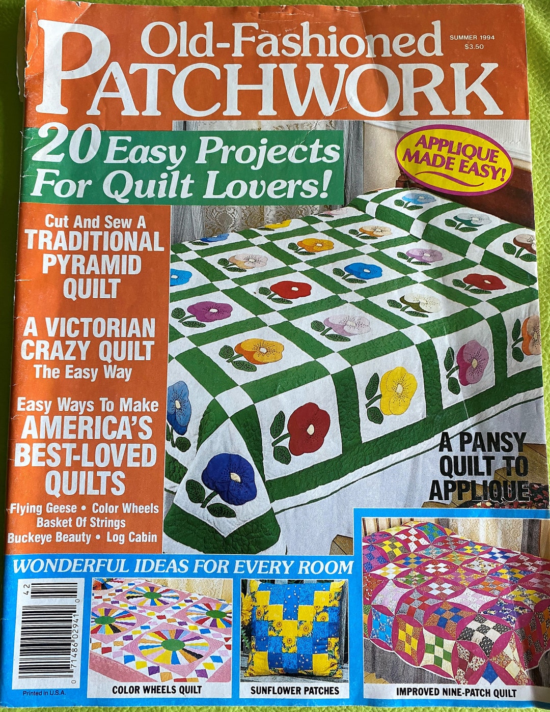 Old-fashioned Patchwork Magazine, Quilt Magazine, Sewing Magazine ...