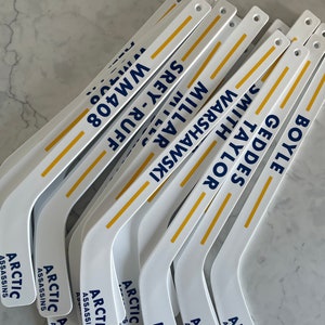 Custom Mini Sticks set of 20, Hockey Party Favours, Hockey Team Gift ...