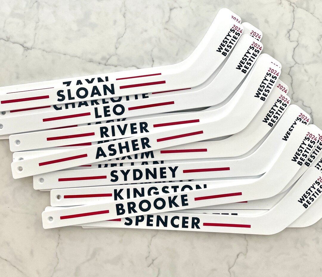 Custom Mini Sticks set of 20, Hockey Party Favours, Hockey Team Gift ...