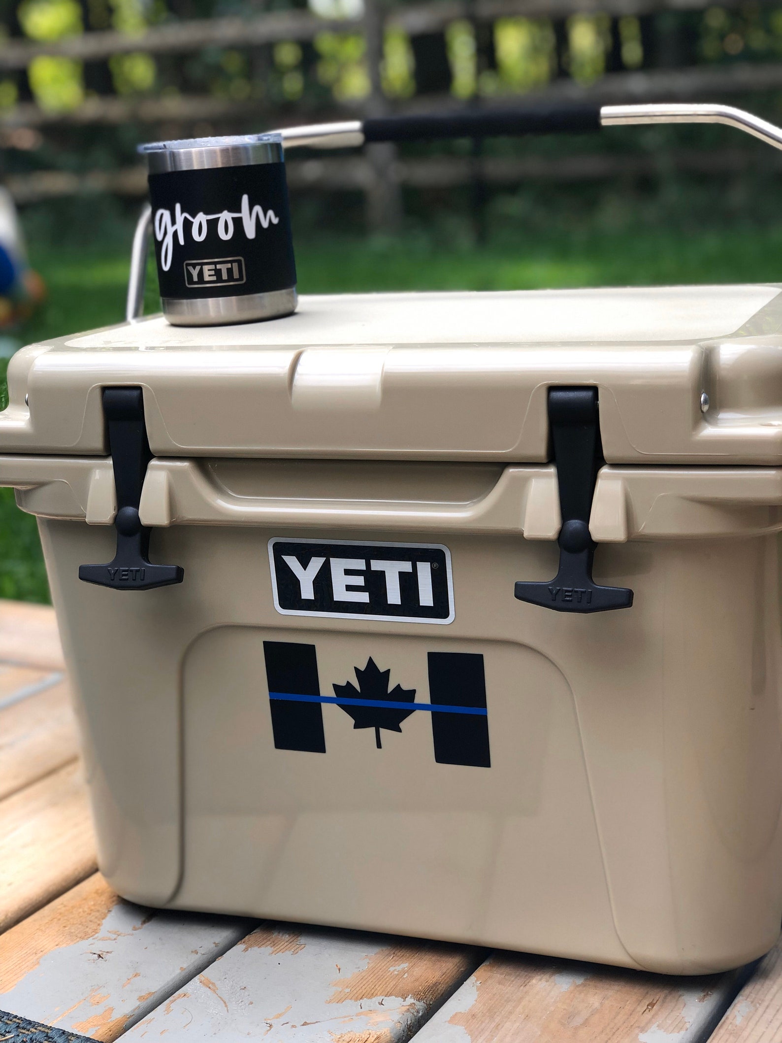 Yeti wedding gift decals permanent or non-permanent | Etsy