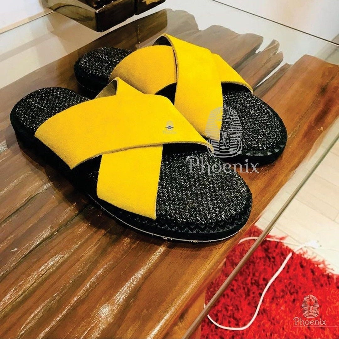 Ahenema Slippers, African Slippers, Leather Slippers, Cross Slippers ...