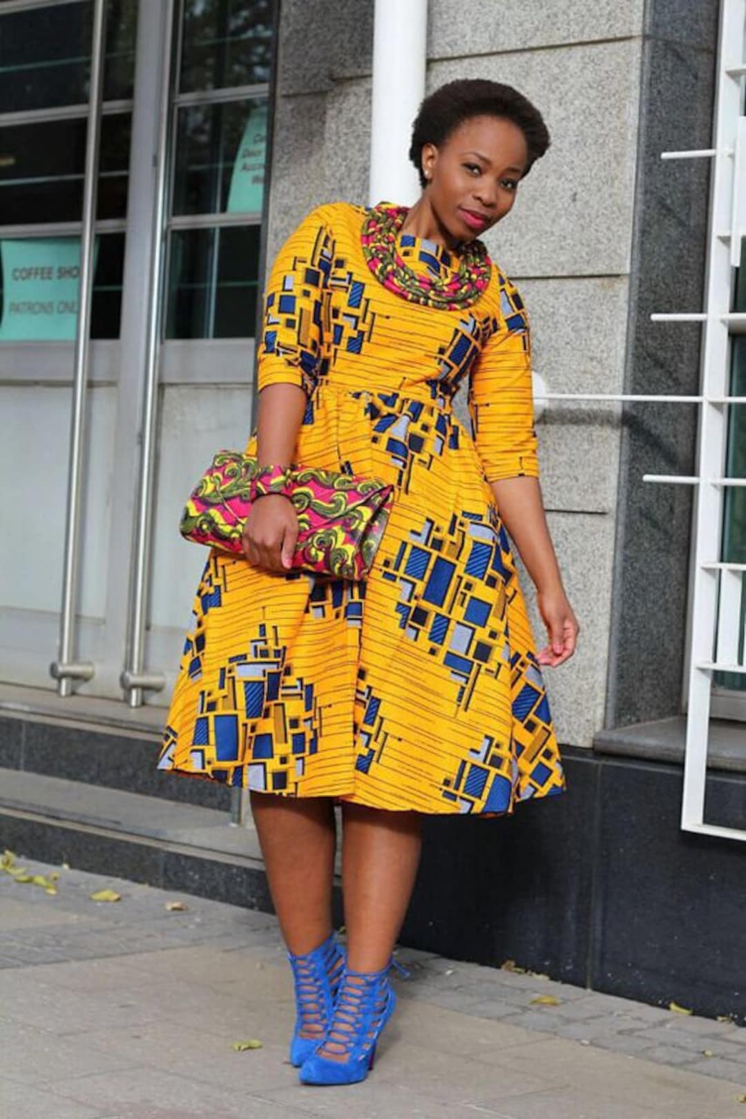 African Women's Dress, Dashiki Prom Dress, Bespoke Dashiki Dress ...