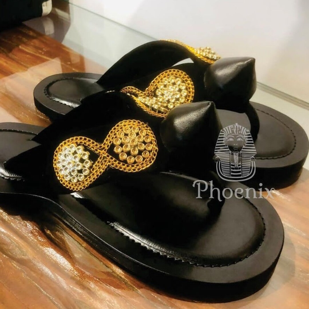 Ahenema Slippers, African Slippers, Slippers, Cross Slippers, African ...