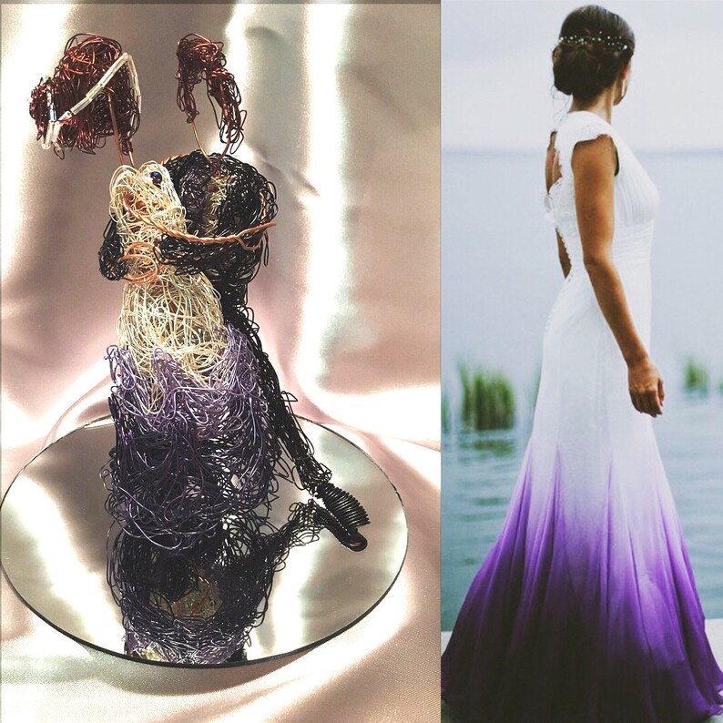 Pretty in Purple , Wedding Cake Topper , Unique Wedding Cake Topper ...