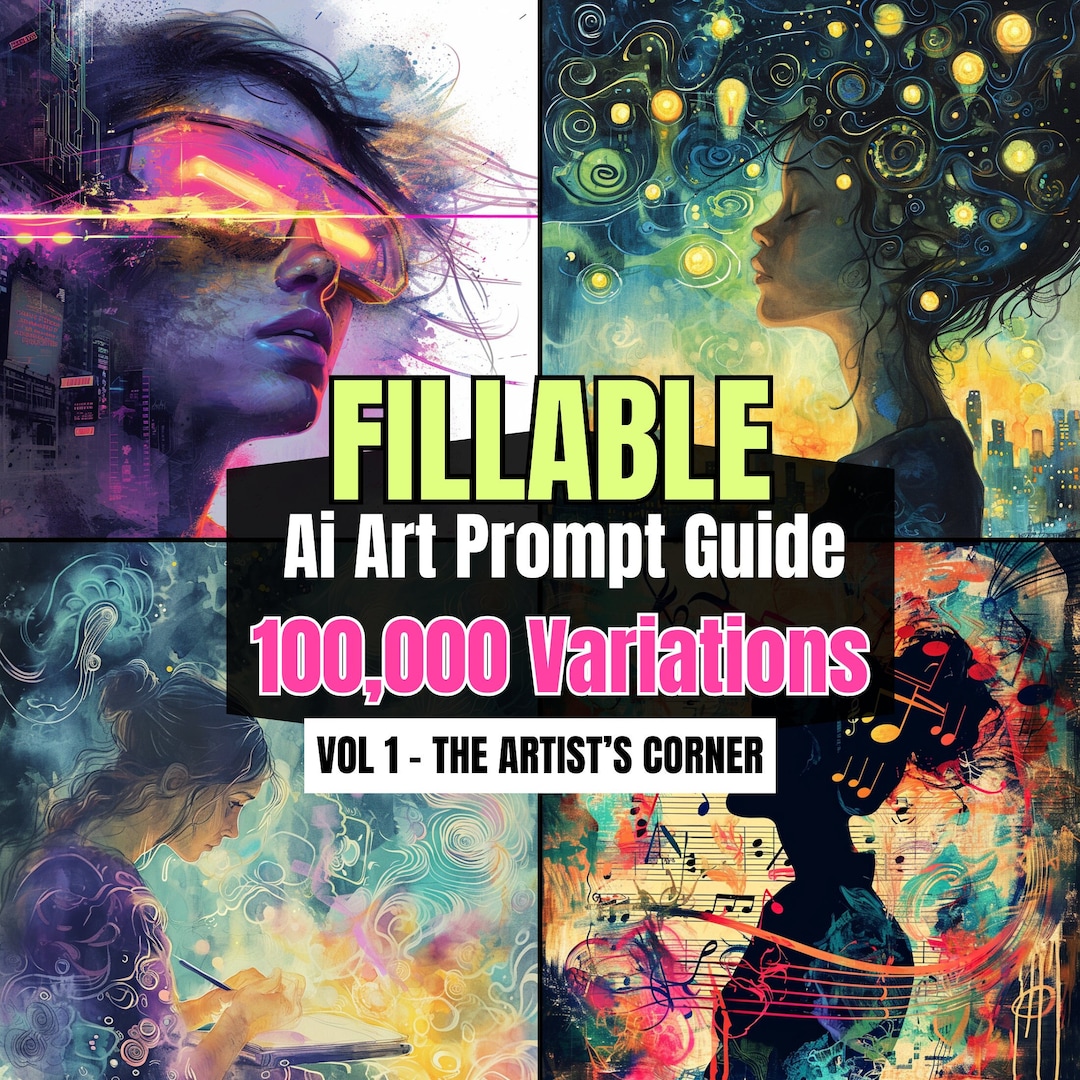 AI Prompt Guide - Artist Theme - Includes Fillable AI Art Prompt ...