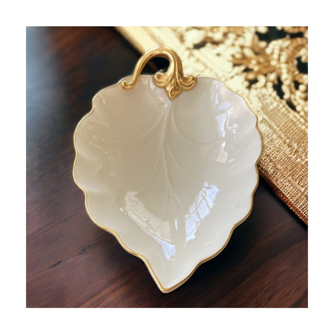 Vintage Lenox Woodleaf Collection Nut/candy Dish retro, 24k Gold, Fleur ...