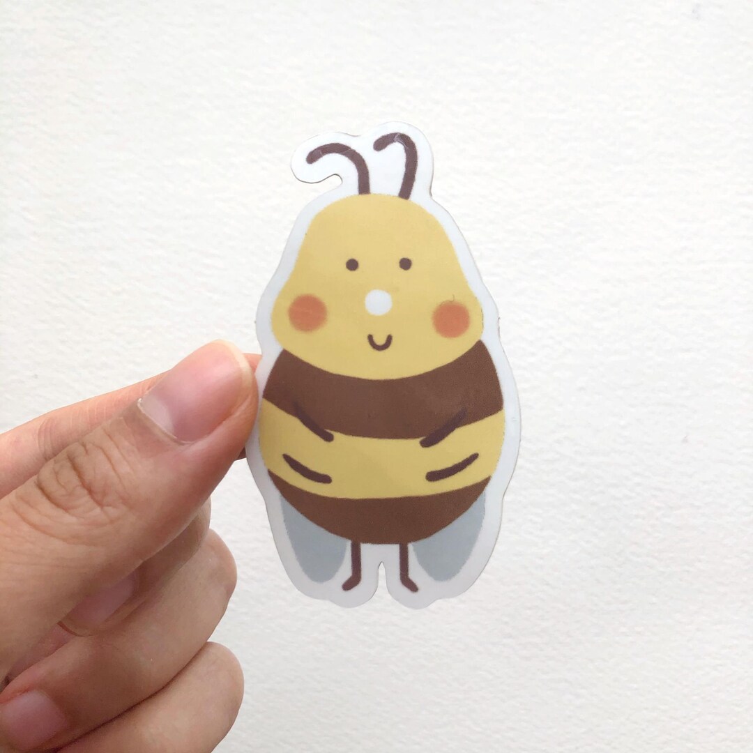 Bee | Glossy Weatherproof Vinyl Sticker - Etsy
