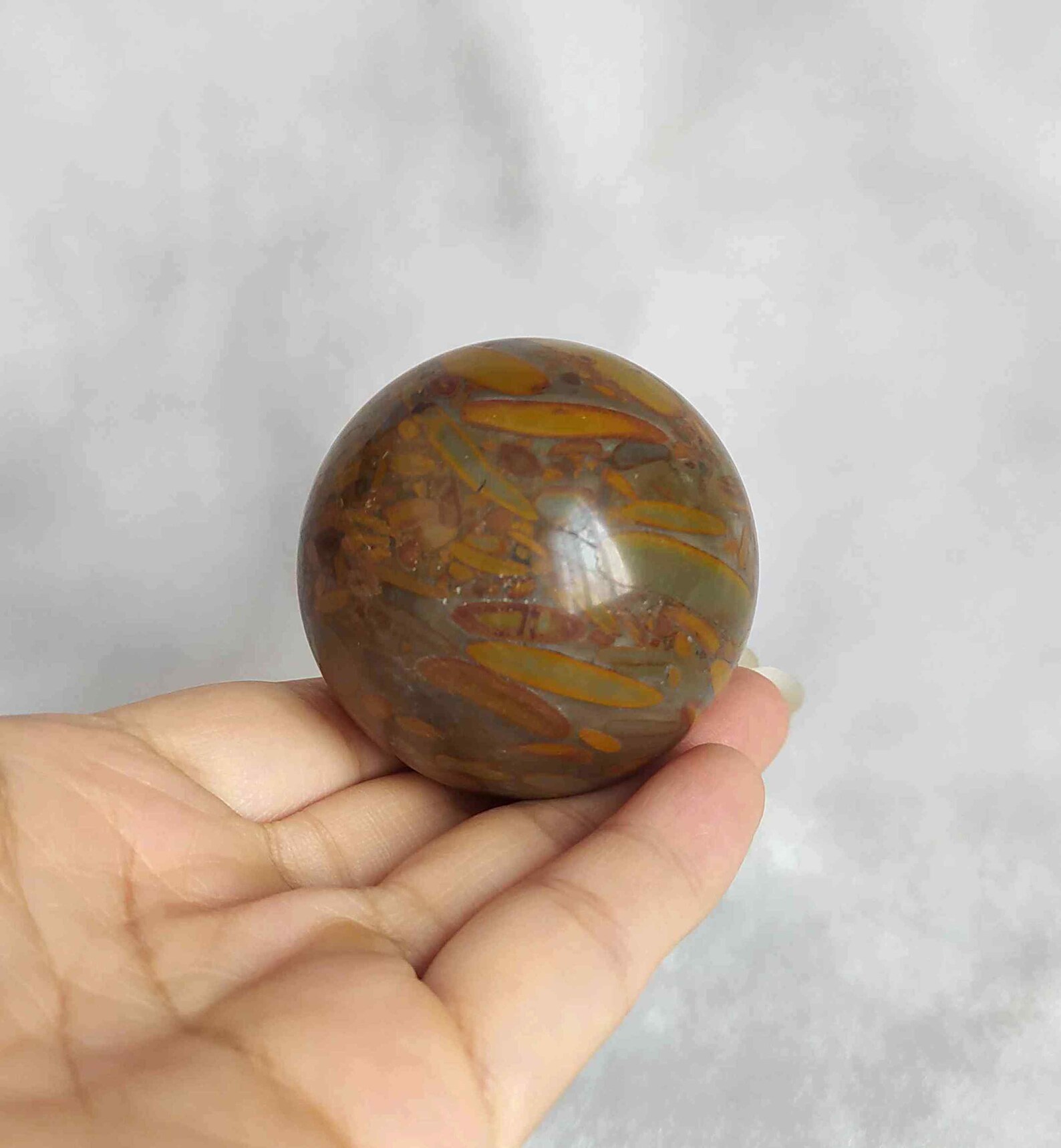 Natural Bamboo Stone Sphere 49mm Polished Bamboo Stone | Etsy
