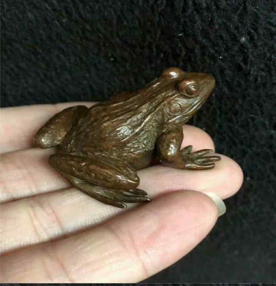 Solid Brass Hand Carved Frog Statue Home Decoration | Etsy