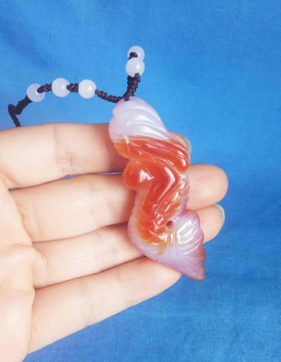 Natural Agate Carve Mermaid Pendant E1551 - Etsy UK