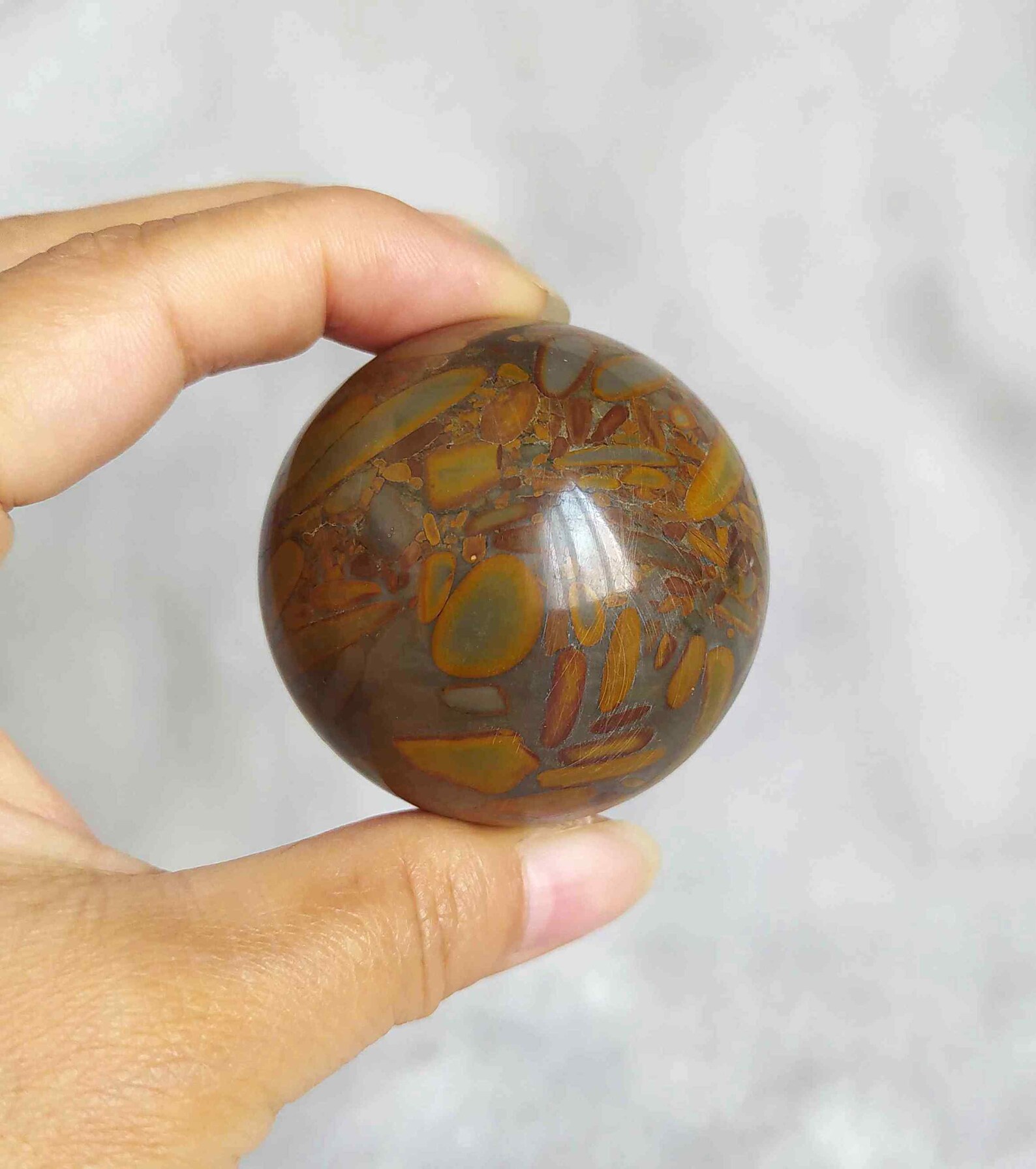 Natural Bamboo Stone Sphere 49mm Polished Bamboo Stone - Etsy