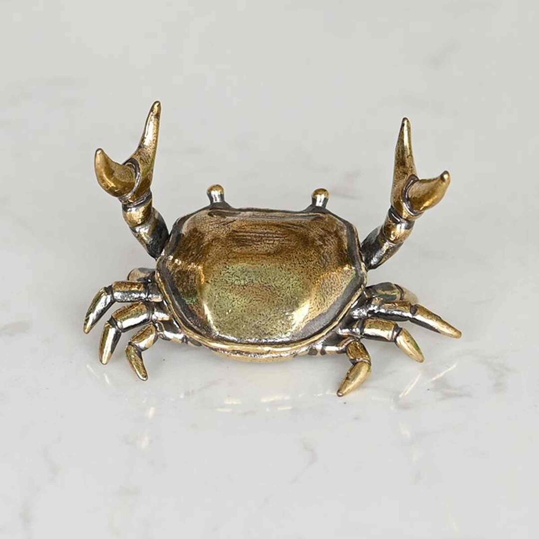 Antique Brass Hand Carved Crab Statue, Home Decoration ,antique ...