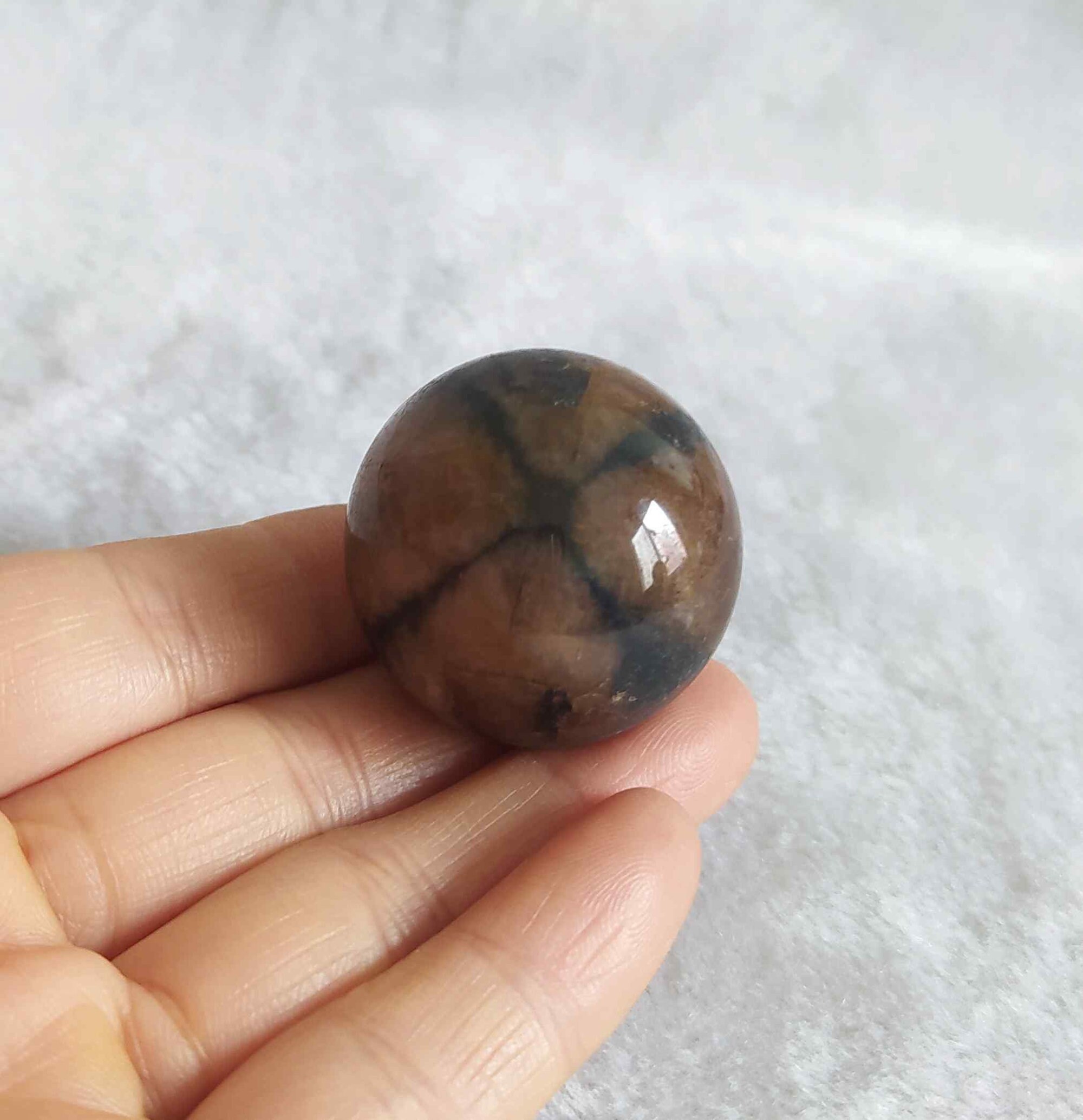 33mm Natural Andalusite Carved Sphere Andalusite Cross Stone | Etsy