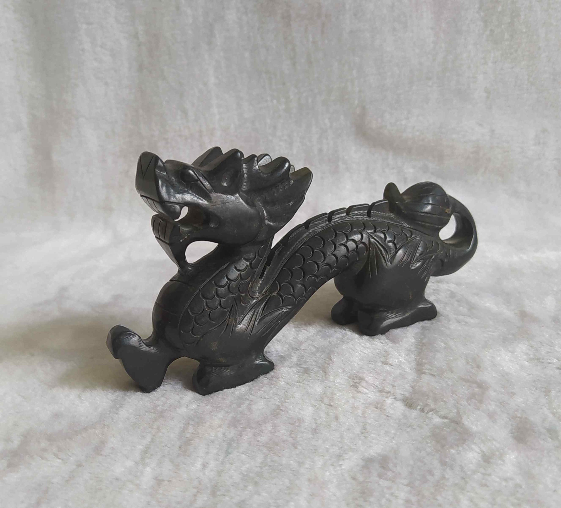 Vintage Chinese Jade Statue. Carved with a powerful dragon | Etsy