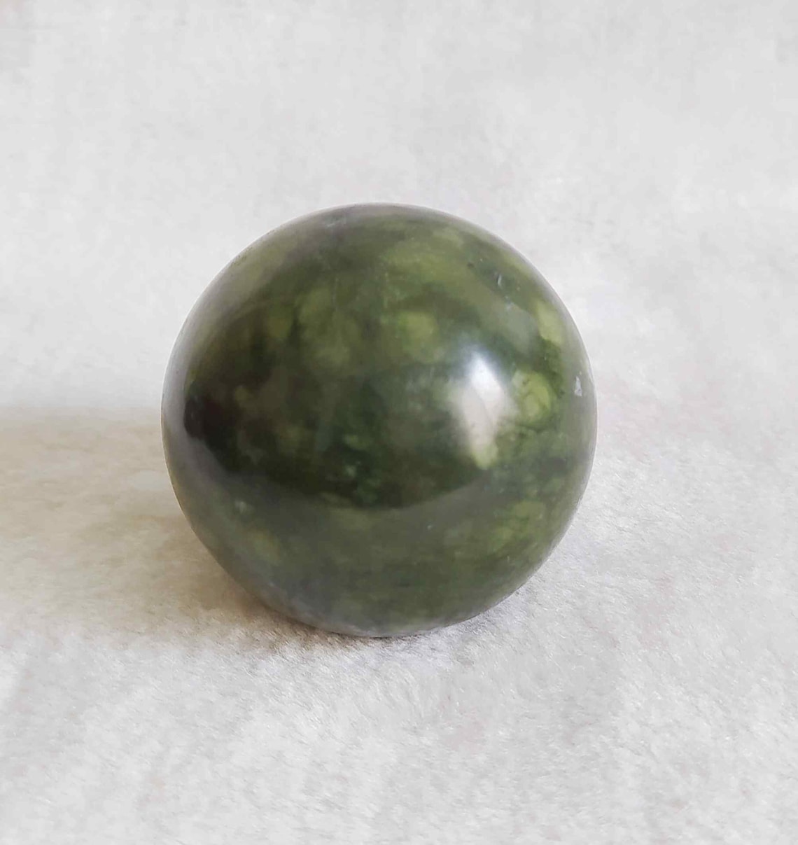 Natural 54mm Green Jade Carved Sphere Jade Sphere | Etsy