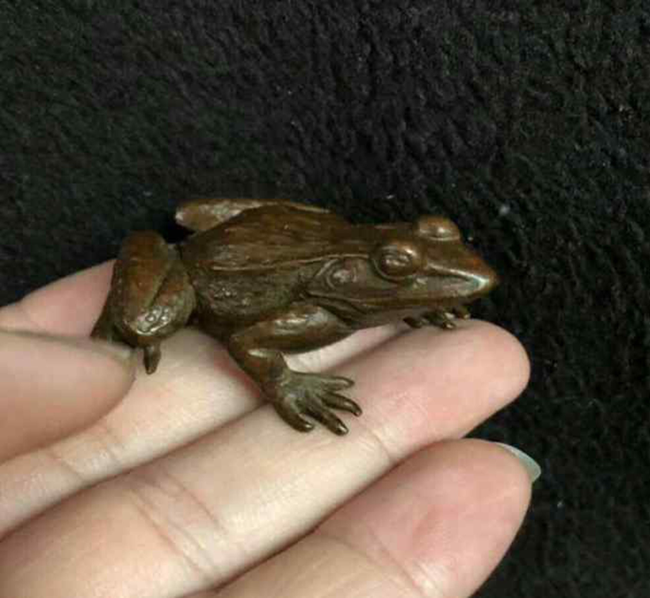 Solid Brass Hand Carved Frog Statue Home Decoration - Etsy Australia