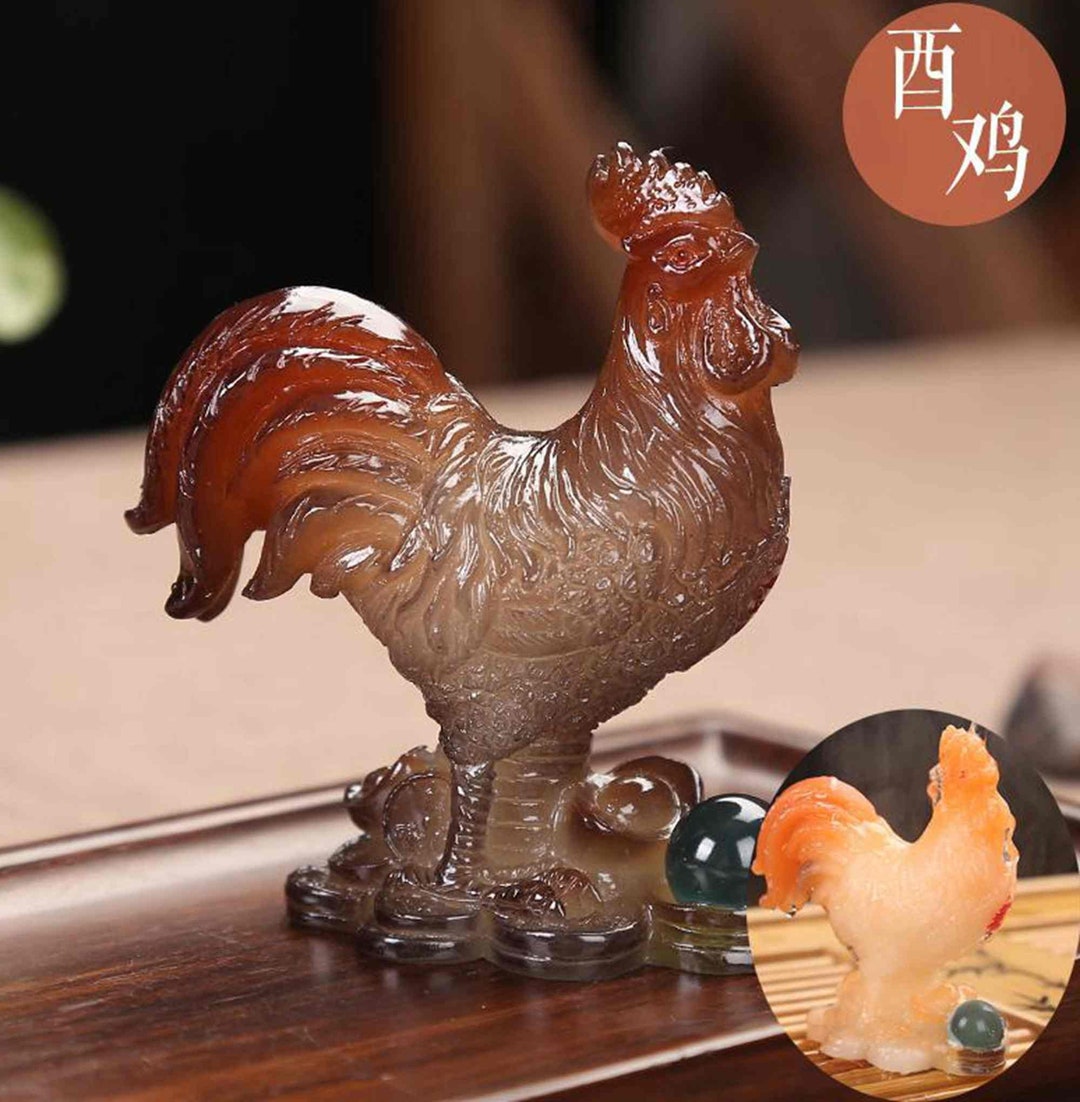 Color-changing Tea Pet, Cute Rooster Tea Pet Statue, Home Office ...