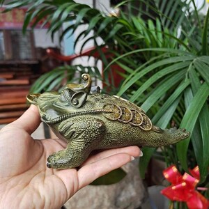 Vintage Chinese Pure Copper Hand Carved Golden Toad Statue - Etsy