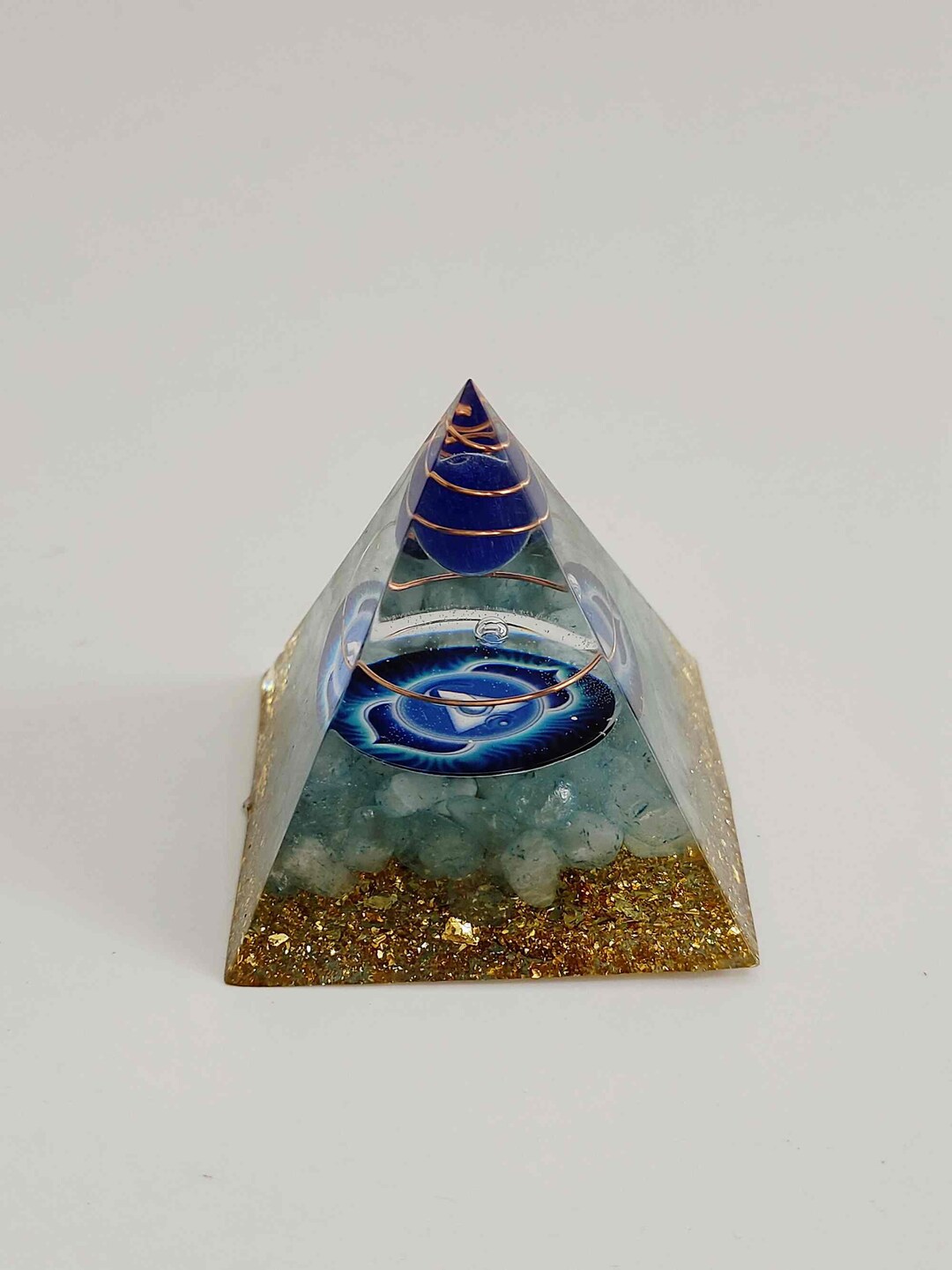 Resin Cased Mosaic Gravel Pyramid Chakra Energy Quartz - Etsy