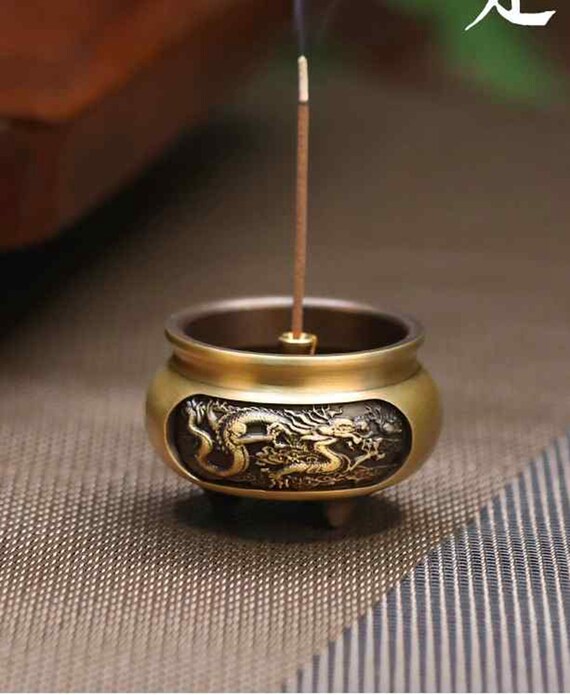 Sculpture antique collection Antique Brass Hand Carved Mini Dragon ...