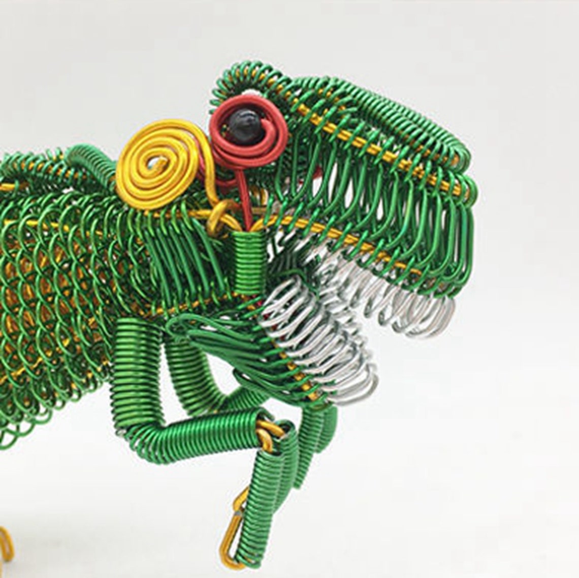 Wire Art Sculpture Decor Metal Wire Wrapped Tyrannosaurus Rex - Etsy