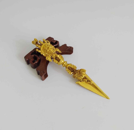 Tibetan Buddhism Copper Phurba Dagger Exorcism Magic Weapon - Etsy