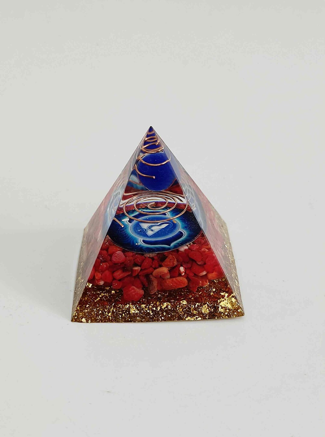 Resin Cased Mosaic Gravel Pyramid Chakra Energy Quartz - Etsy