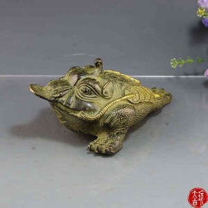 Vintage Chinese Pure Copper Hand Carved Golden Toad Statue - Etsy