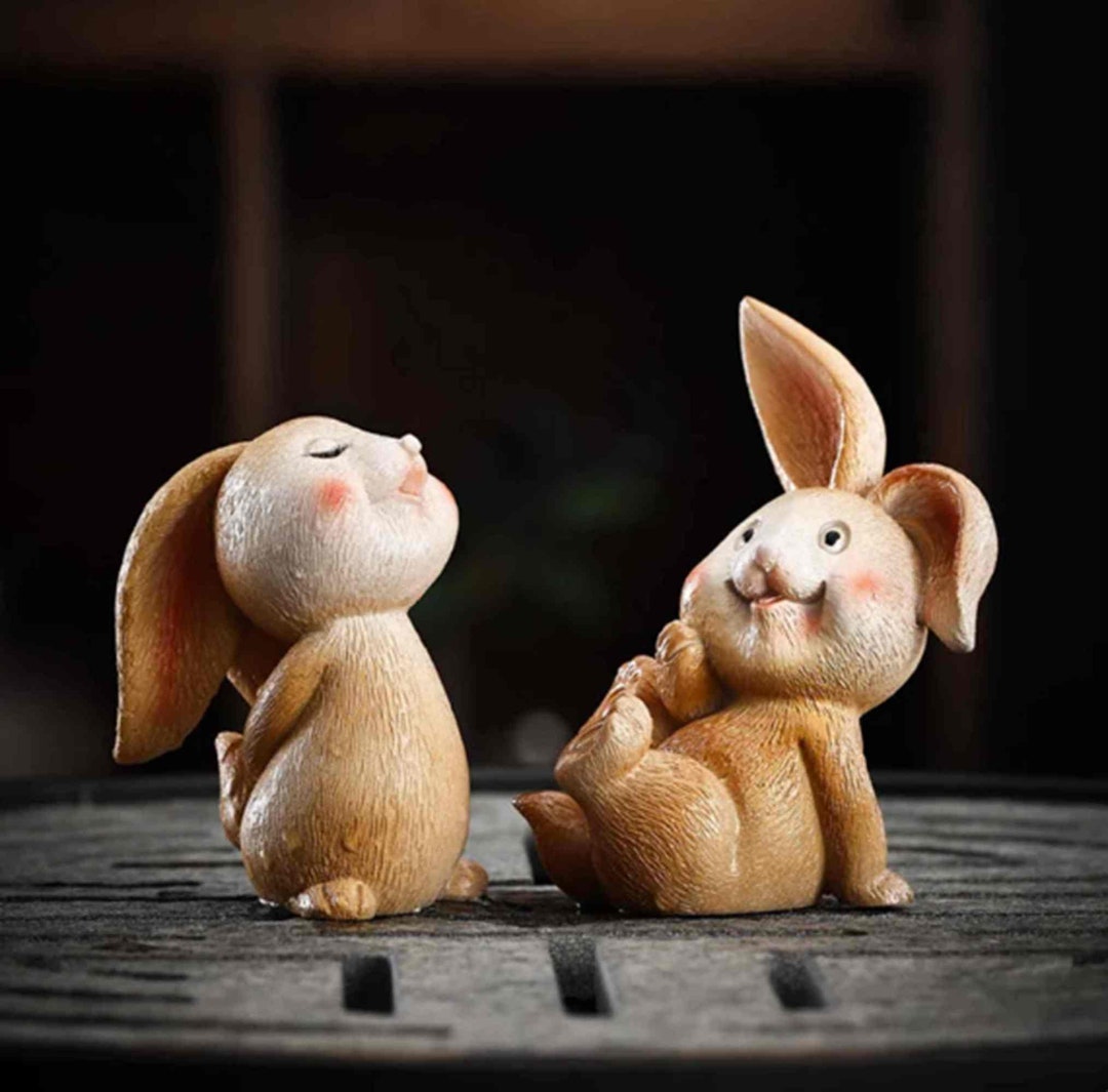 Color-changing Tea Pet, Cute Little Rabbit Tea Pet Statue, Home Office ...