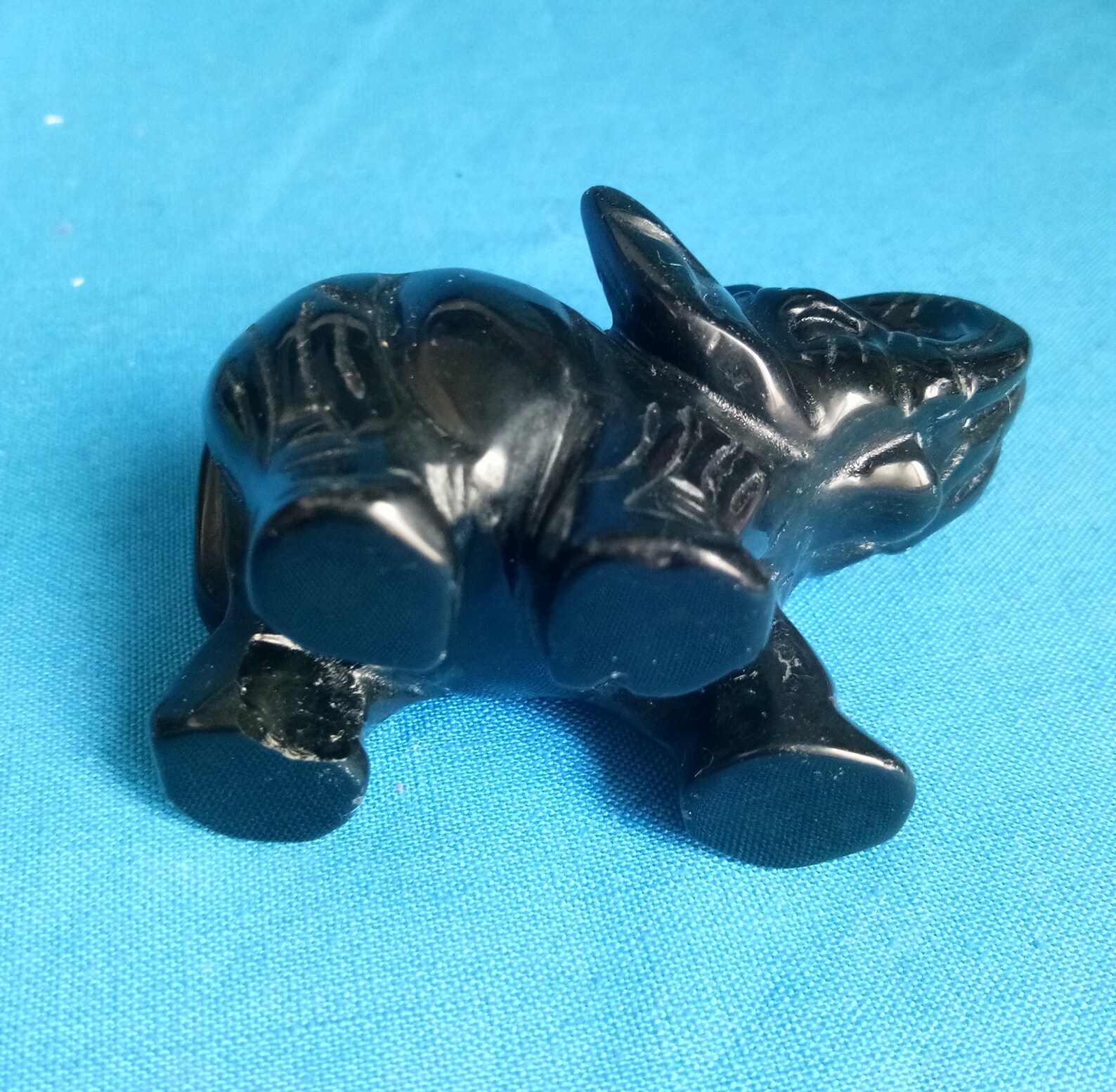 Natural Obsidian Carved Elephant Figurine Elephant Statue - Etsy