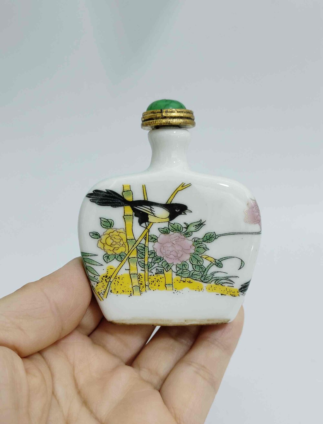 Chinese Ceramic Craft Carved Bird Snuff Bottle E3438 - Etsy