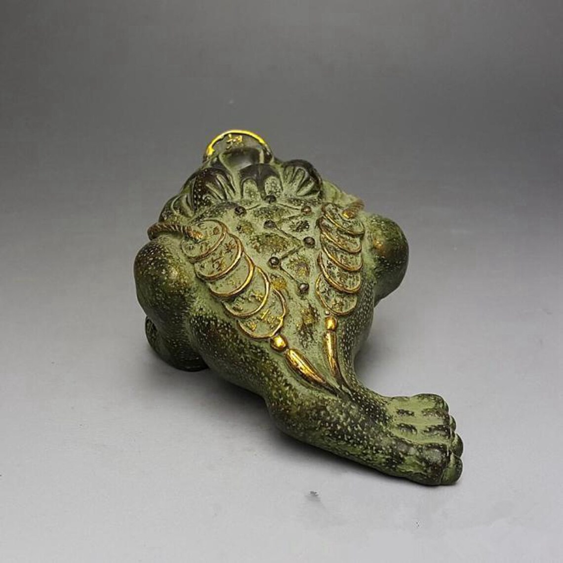 Vintage Chinese Pure Copper Hand Carved Golden Toad Statue - Etsy
