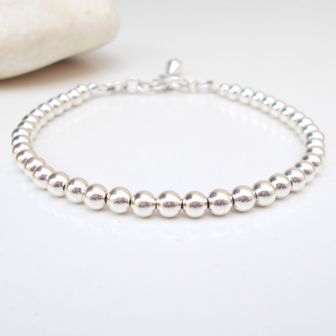 Simple Minimalist Sterling Silver Bracelet, Adjustable - Etsy UK