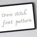 Cursive Cross Stitch Alphabet Pattern: Letters and Numbers (digital ...