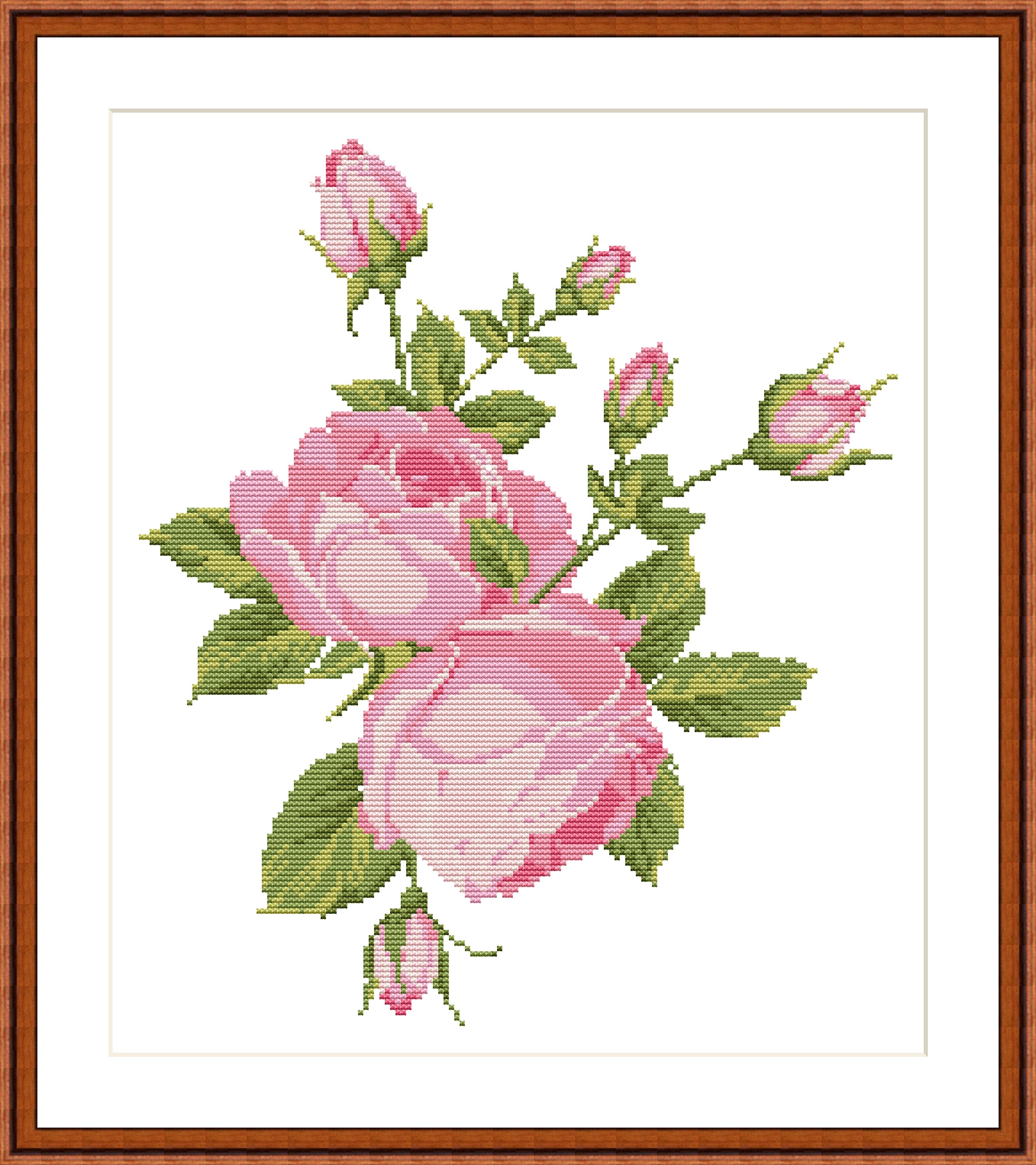 Rose Cross Stitch Pattern Flowers Modern Floral Cross Stitch - Etsy