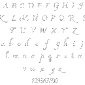 Cross Stitch Alphabet Cursive Font Backstitch Pattern Cross Stitch ...