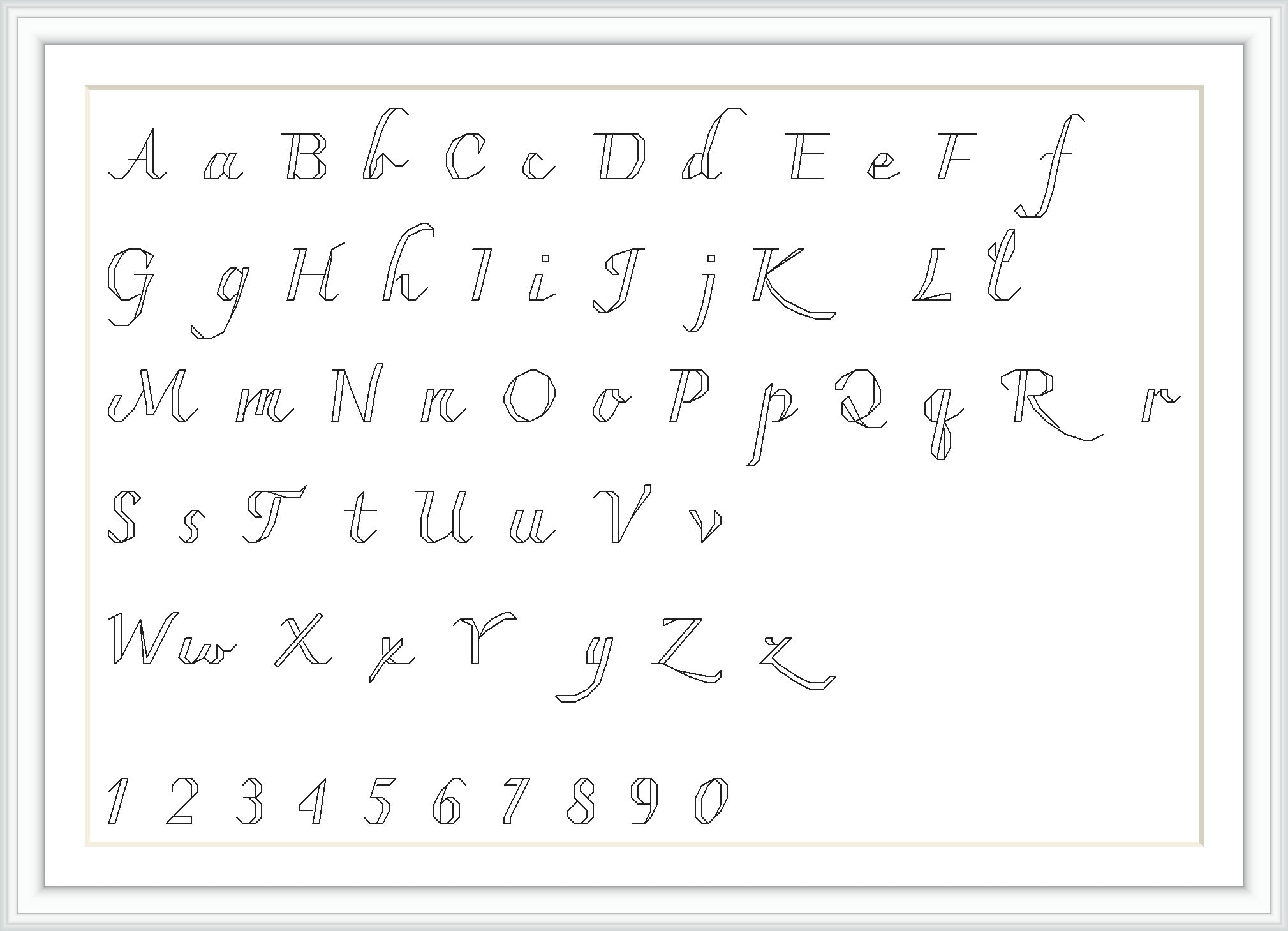 Set of 10+1 Cross Stitch аlphabet and Numbers Pattern Backstitch ...