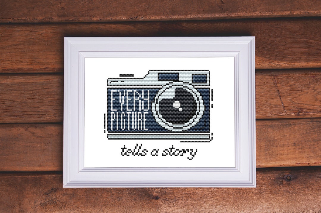 Cross Stitch Pattern Camera , Instant Download PDF, Every Picture Tells ...