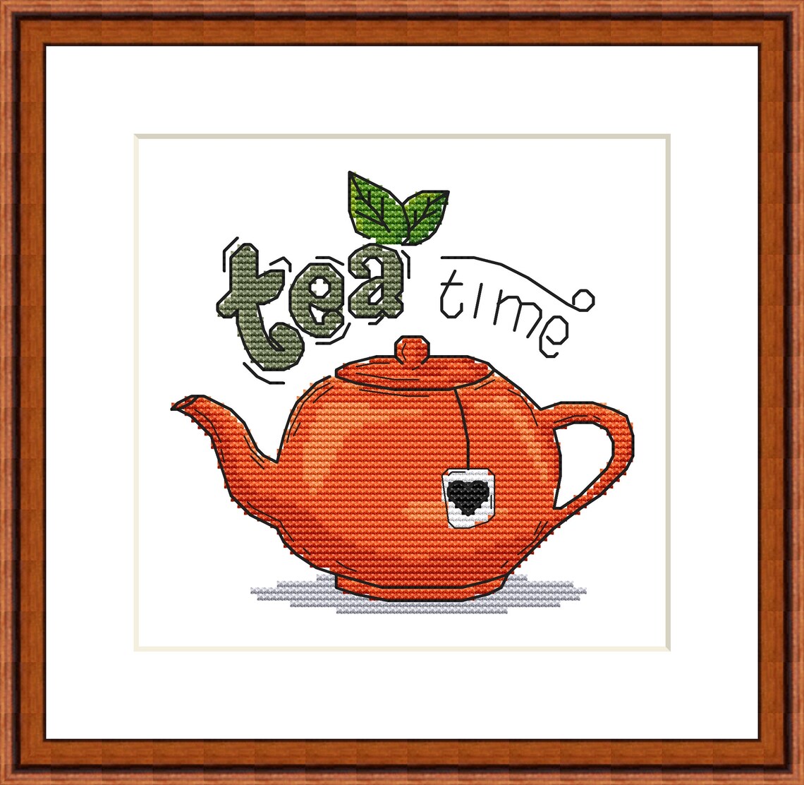Teapot Cross Stitch Pattern, Modern Kitchen Xstitch, Instant Download ...