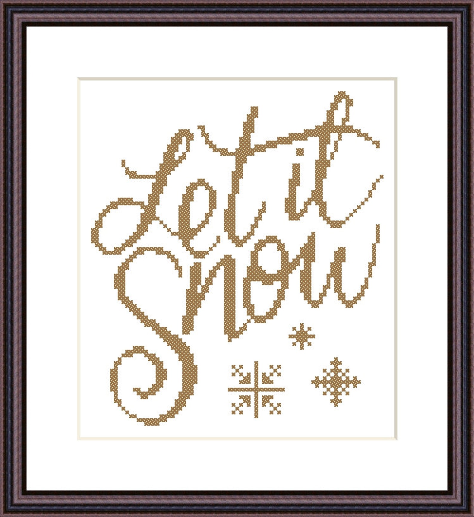 Let It Snow Cross Stitch Pattern Christmas Cross Stitch - Etsy